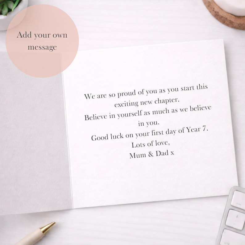 A New Chapter Begins Card | Personalised Good Luck Card | Secondary ...