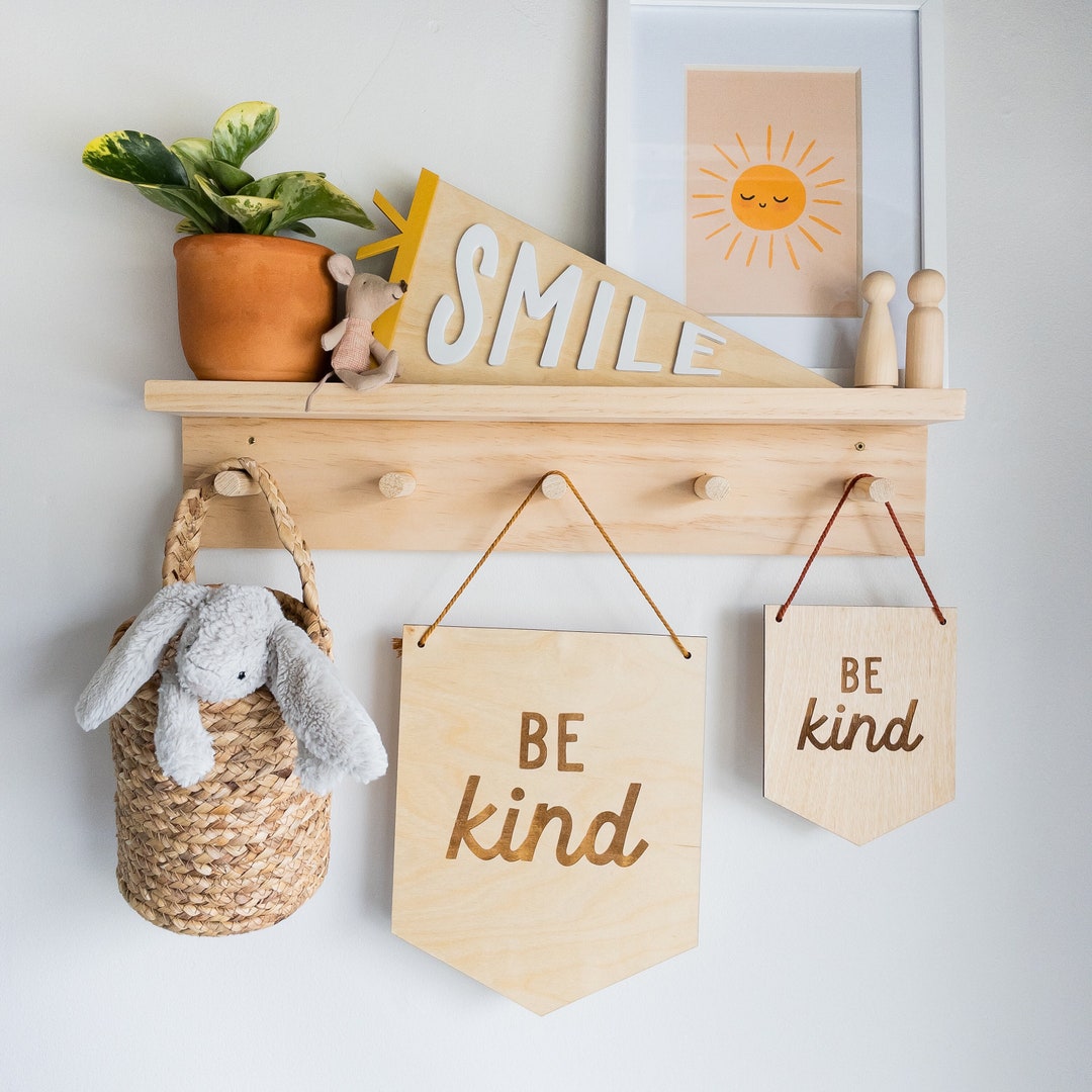 Be Kind Wood Banner Kindness Nursery Wall Decor Kids - Etsy