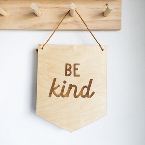 Be Kind Wood Banner Kindness Nursery Wall Decor Kids - Etsy