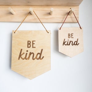 Be Kind Wood Banner Kindness Nursery Wall Decor Kids - Etsy