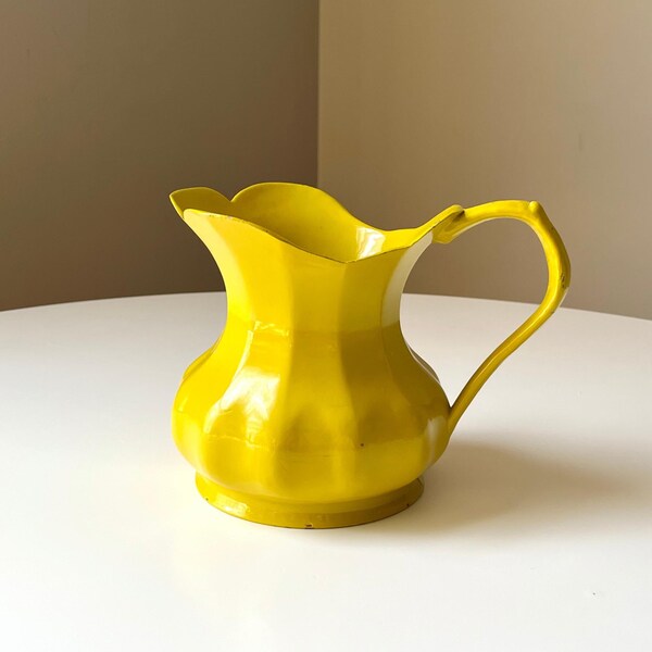 Yellow Ware Pitcher - Etsy