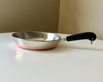 Vintage Revere Ware Copper Clad Bottom Fry Pan Skillet Small 7 Inches ...