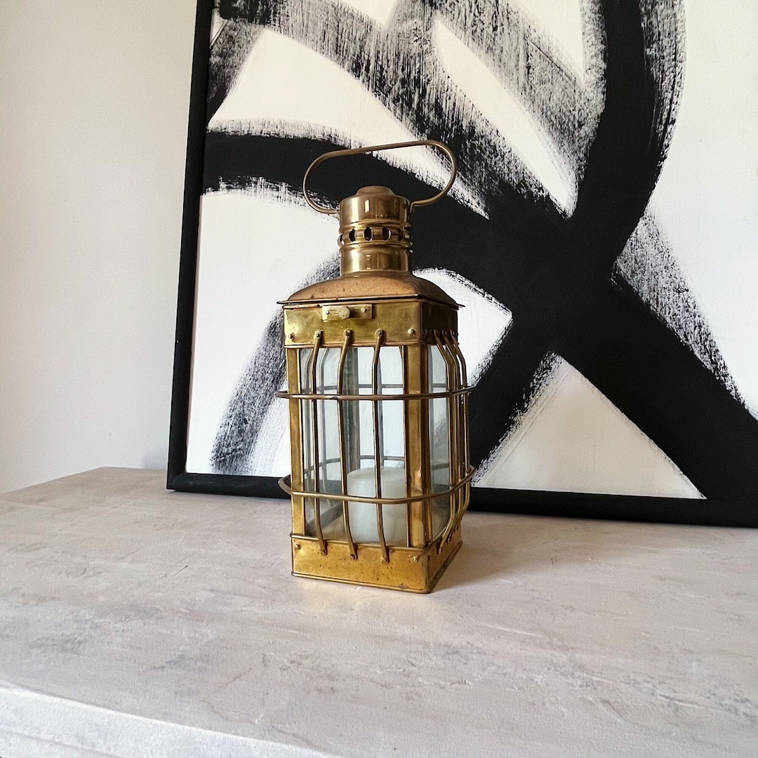 Brass Maritime Ship Cargo Cage Hanging Lantern - Etsy