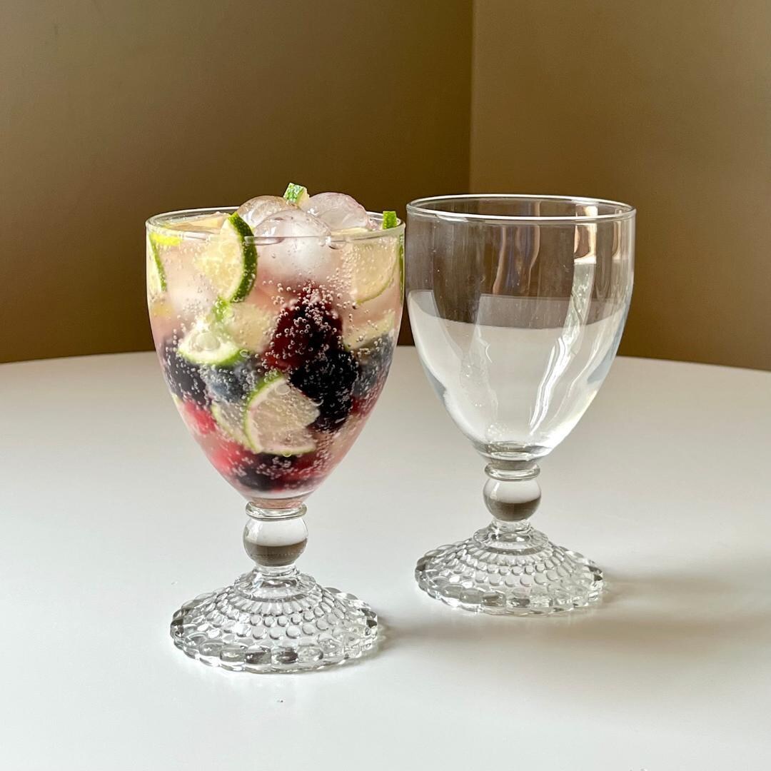 Vintage Anchor Hocking Bubble Footed Water Goblets (set of 6) - Etsy