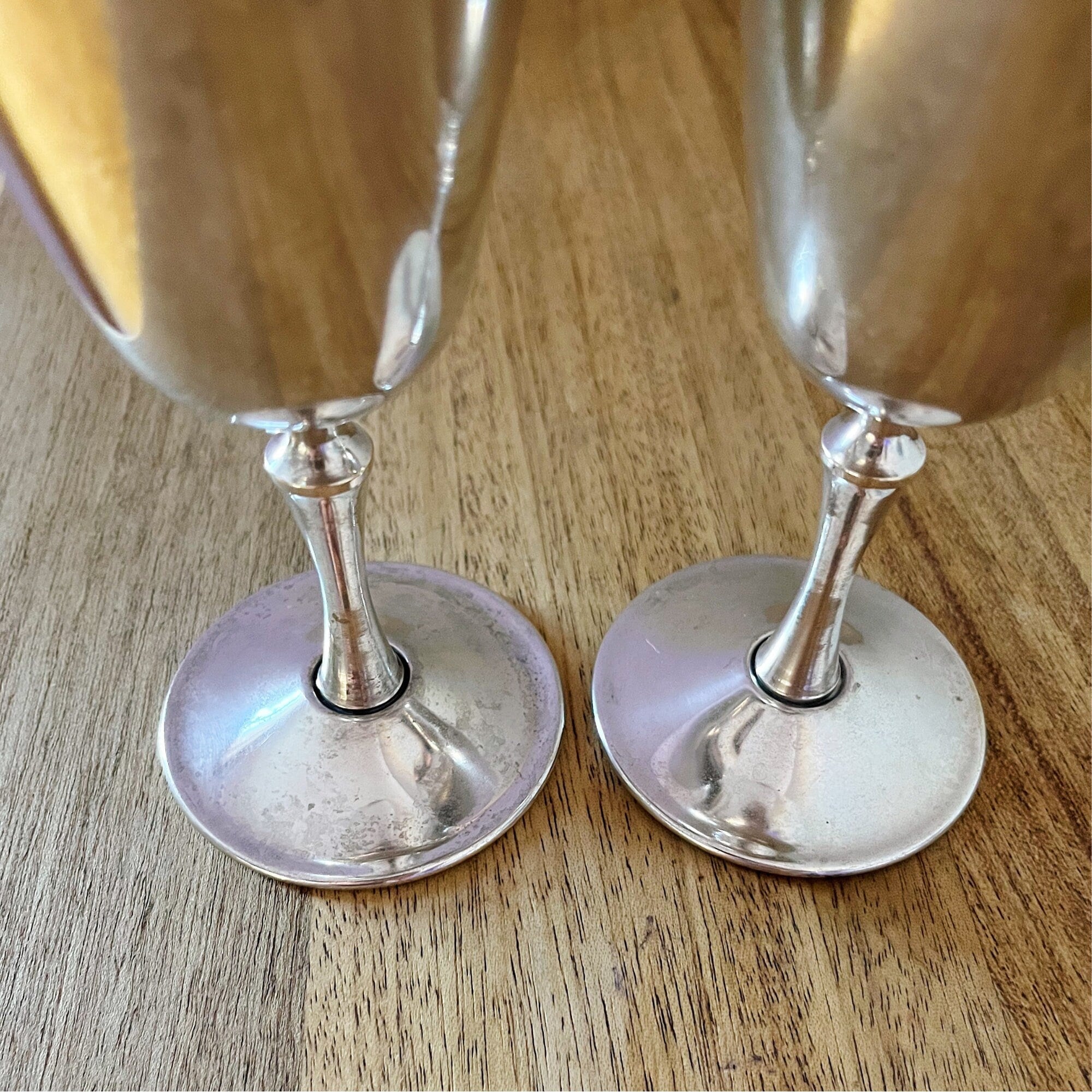 Italian Silverplate Wine Goblets - Etsy