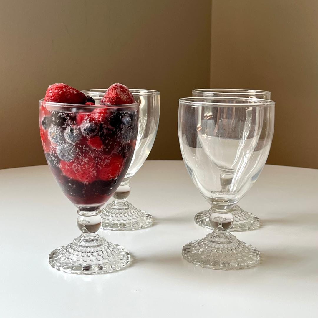 Vintage Bubble Footed Water Goblets by Anchor Hocking (set of 4) - Etsy