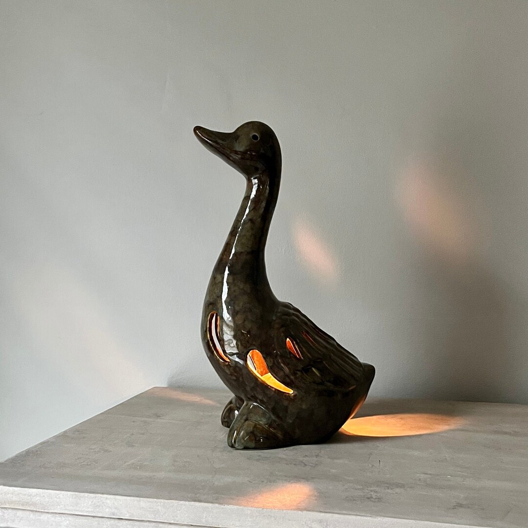 Ceramic Glazed Goose Shaped Lantern - Etsy