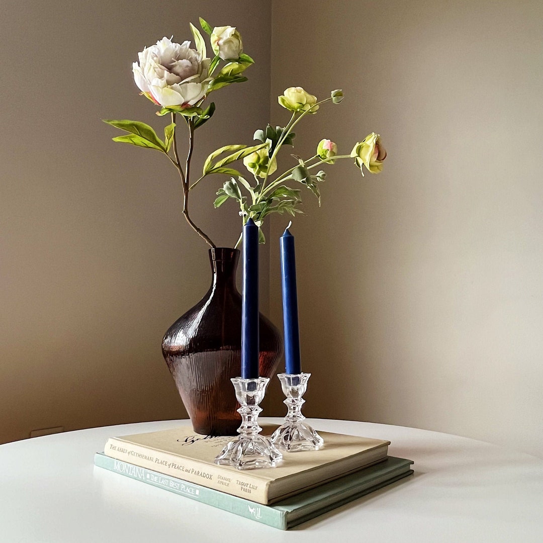 Vintage Towle Lead Crystal Candlestick Holders, Vintage Clear ...