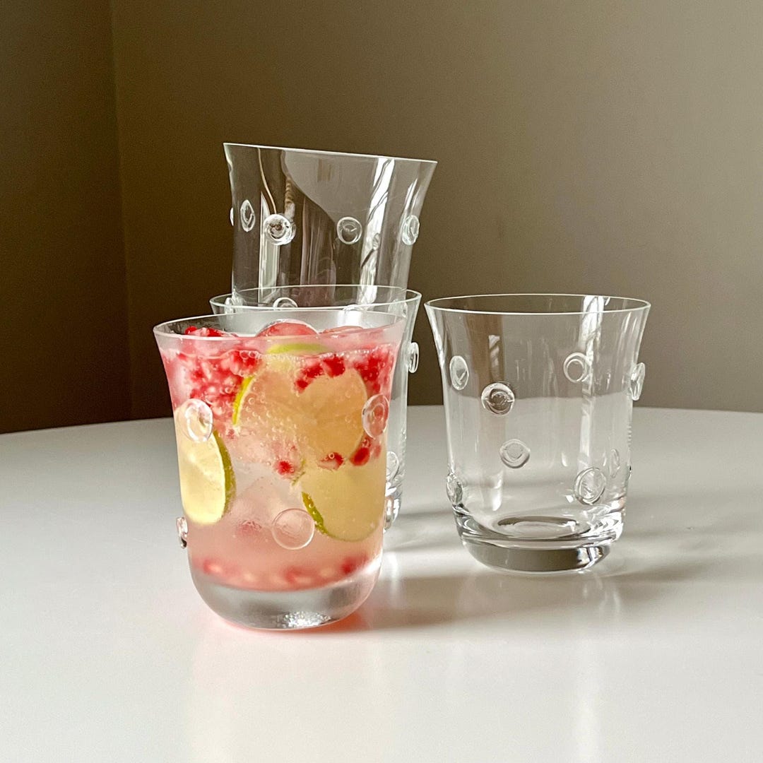 Vintage Old Fashioned Glasses With a Raised Dot Pattern (set of 4) - Etsy