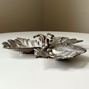 Vintage 1940s Silver Plate Leaf Shaped Serving Platter by International ...