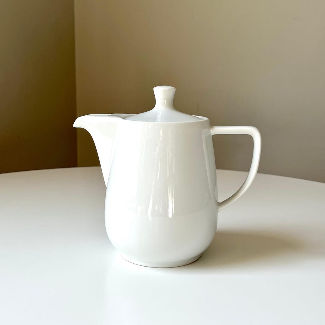 Vintage White Porcelain Coffee Pitcher by Melitta Germany - Etsy