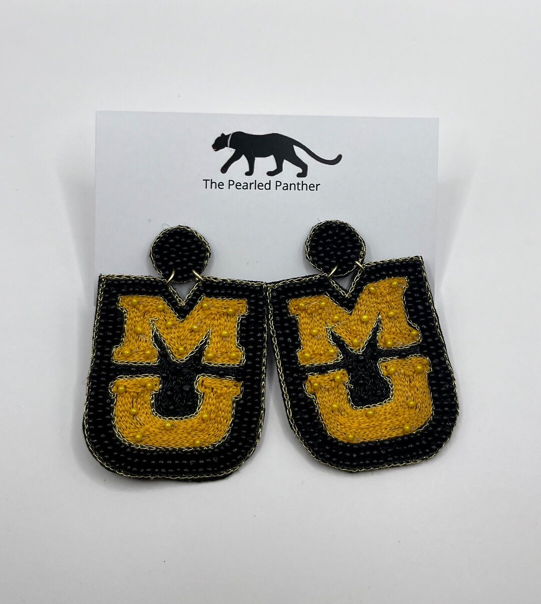 MU Tigers Beaded Statement Earrings, Game Day, Tailgate Fashion ...