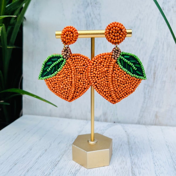 Peach Earrings - Etsy