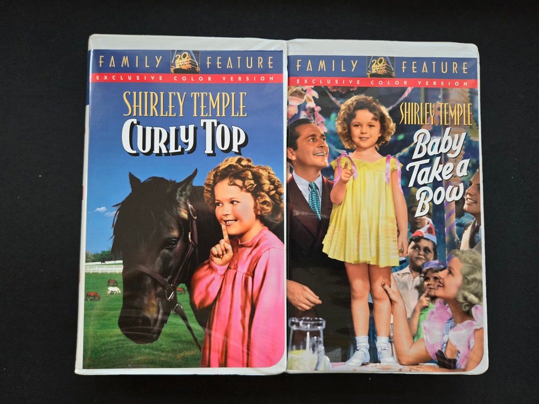 Shirley Temple VHS Tapes - Curly Top (1994) and Baby Take a Bow (1995 ...
