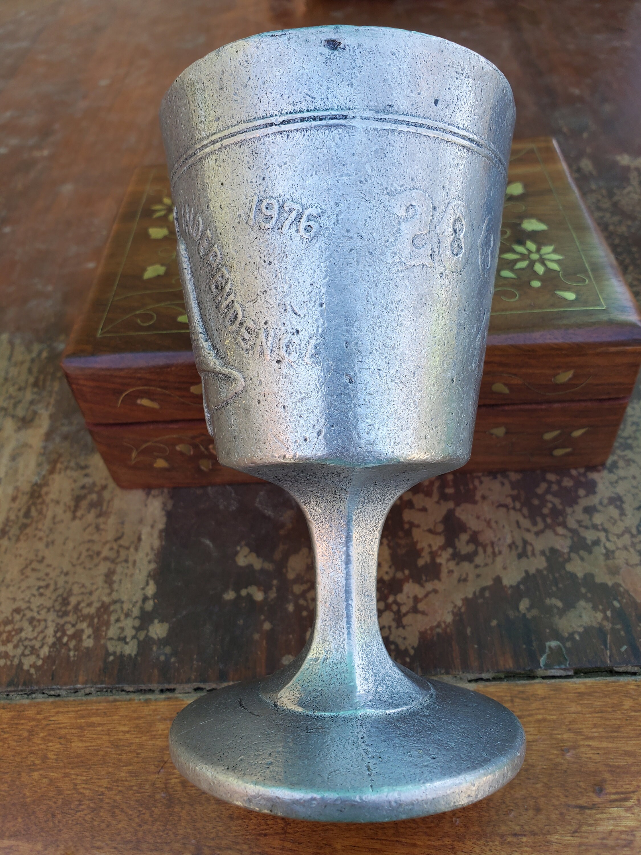 Vintage Pewter Bicentennial Liberty Bell Goblet - Etsy