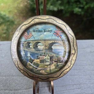 Vintage London Bridge Small Metal Trinket Tray - Etsy