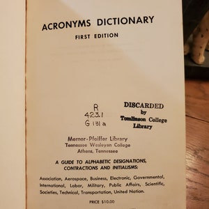 Acronyms Dictionary: A Guide to Alphabet Designations, Contractions ...