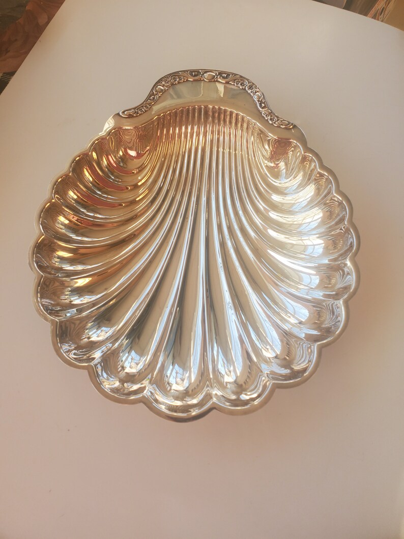 Vintage Wm Rogers & Son Victorian Rose Silver Clam Shell Serving Platter - Etsy