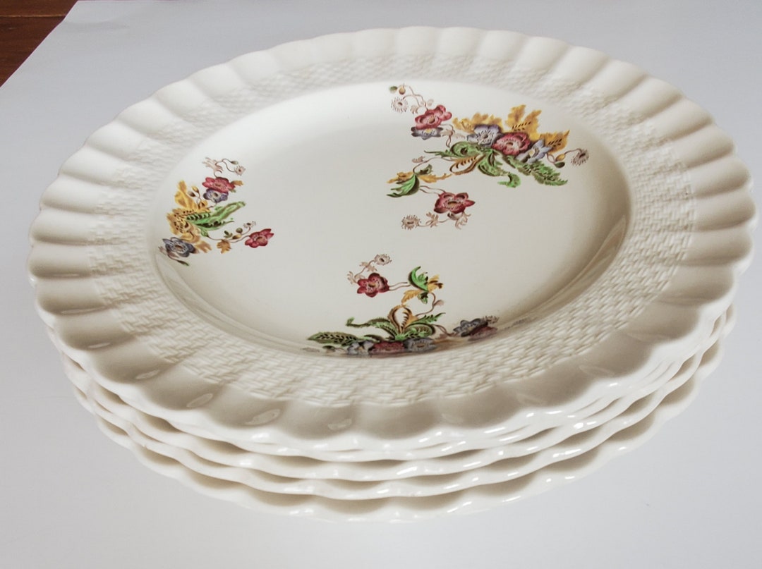 Copeland Spode England Wicker Lane - Dinner Plates - Circa 1950s - Etsy