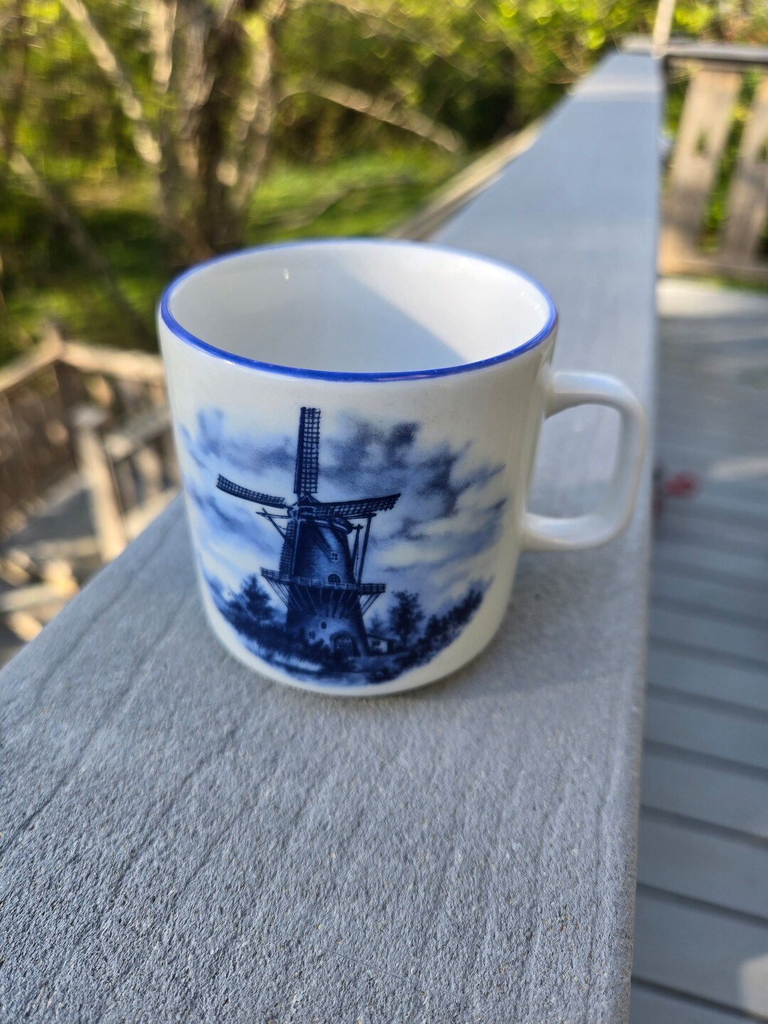 Delfts Blauw Holland Windmill Mug - Etsy