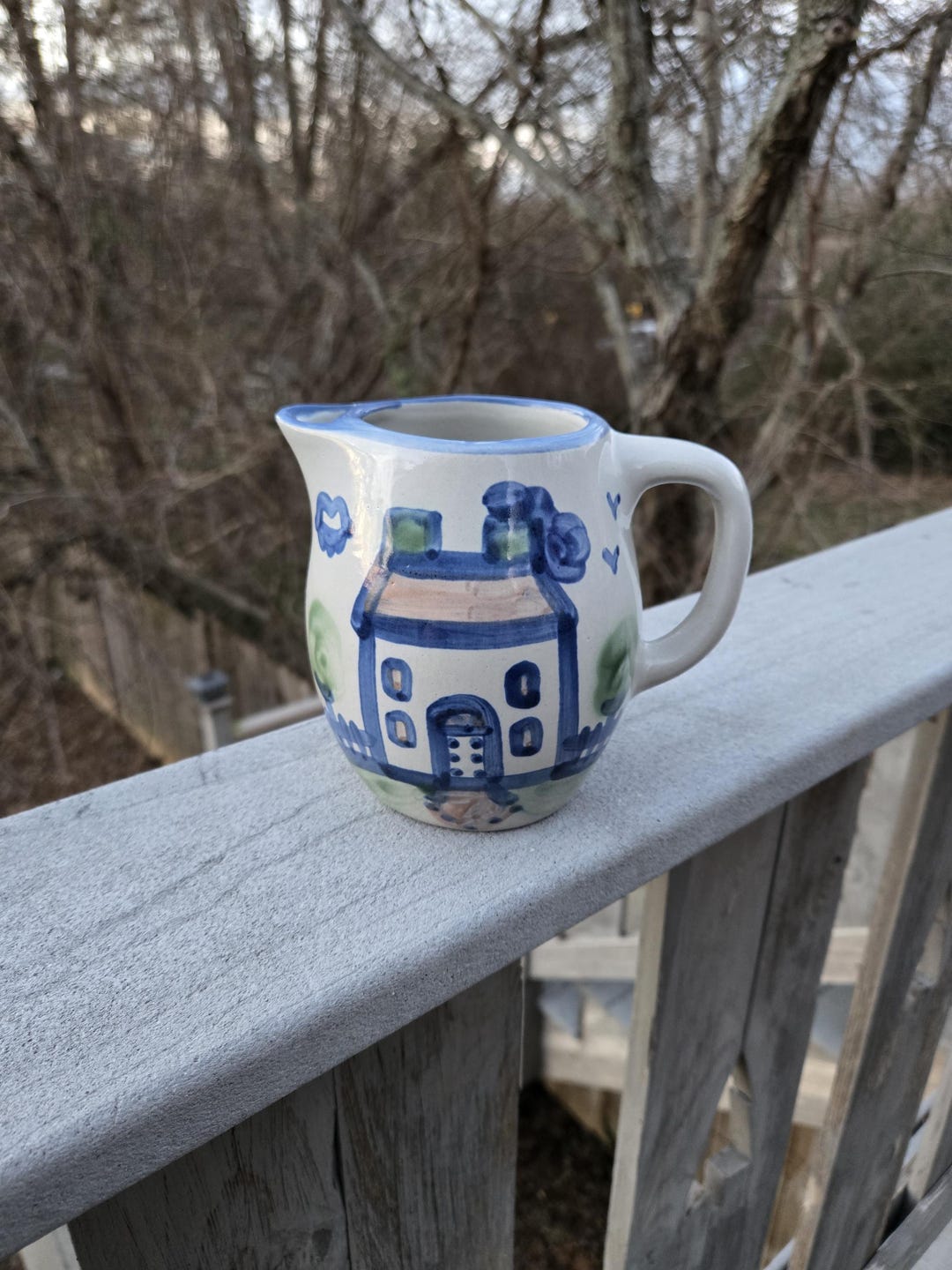 Vintage M.A. Hadley Country Scenes Small Pitcher With Ice Lip - Etsy