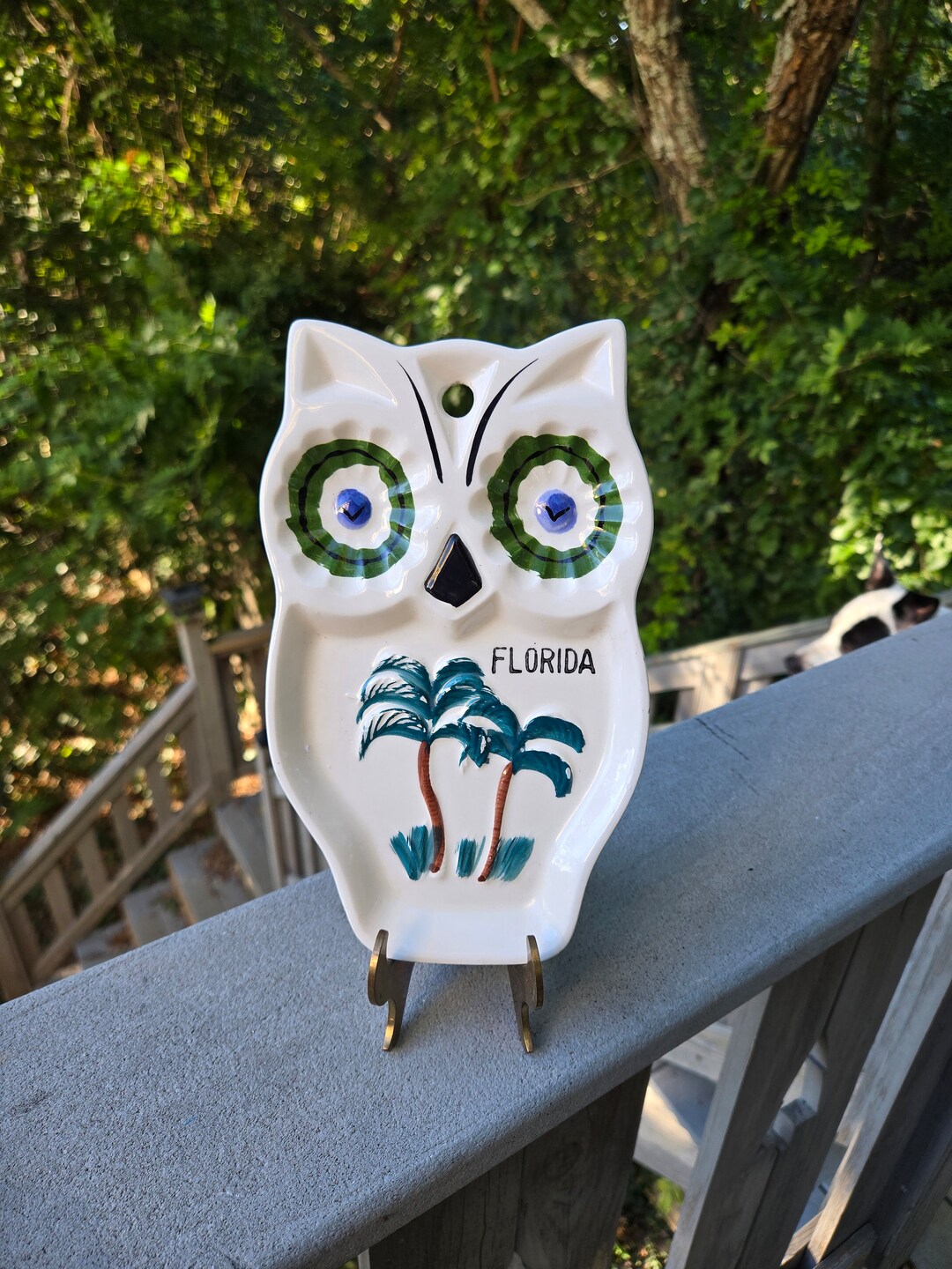 Vintage Florida Souvenir Owl Spoon Rest - Etsy