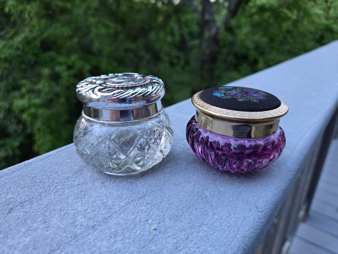 Vintage Avon Glass Cream Sachet Jars - Etsy