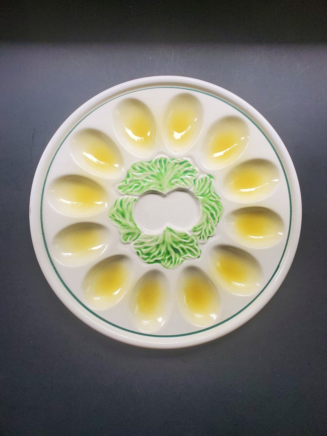 Vintage UCAGCO Ceramic Devilled Egg Plate - Made in Japan - Etsy