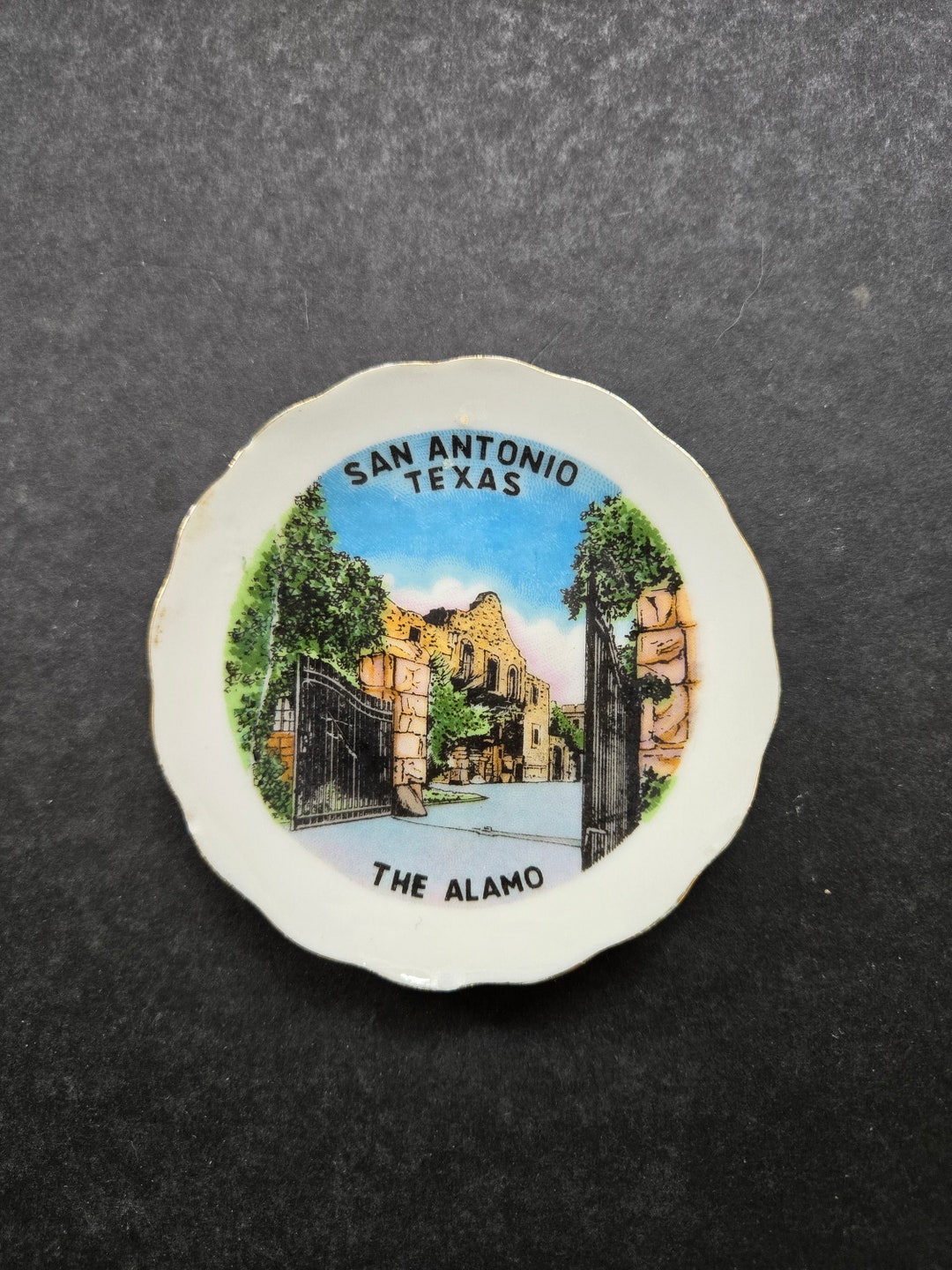 Vintage San Antonio, Texas - the Alamo Souvenir Trinket Dish - Made in ...