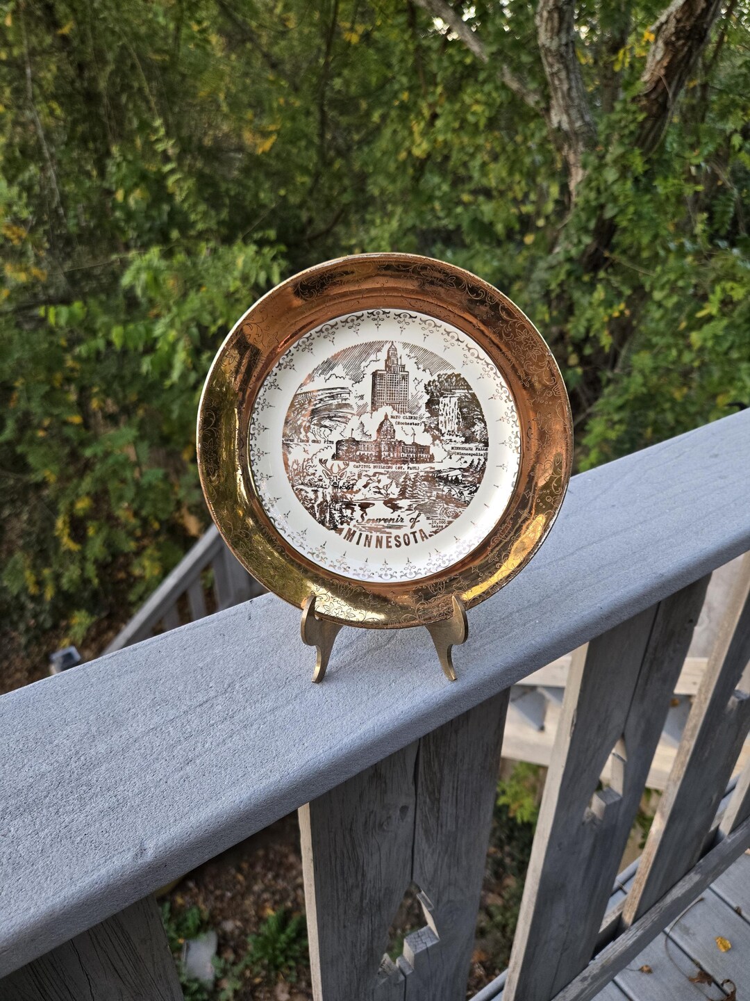 Vintage Collectible Porcelain Minnesota Plate - Etsy