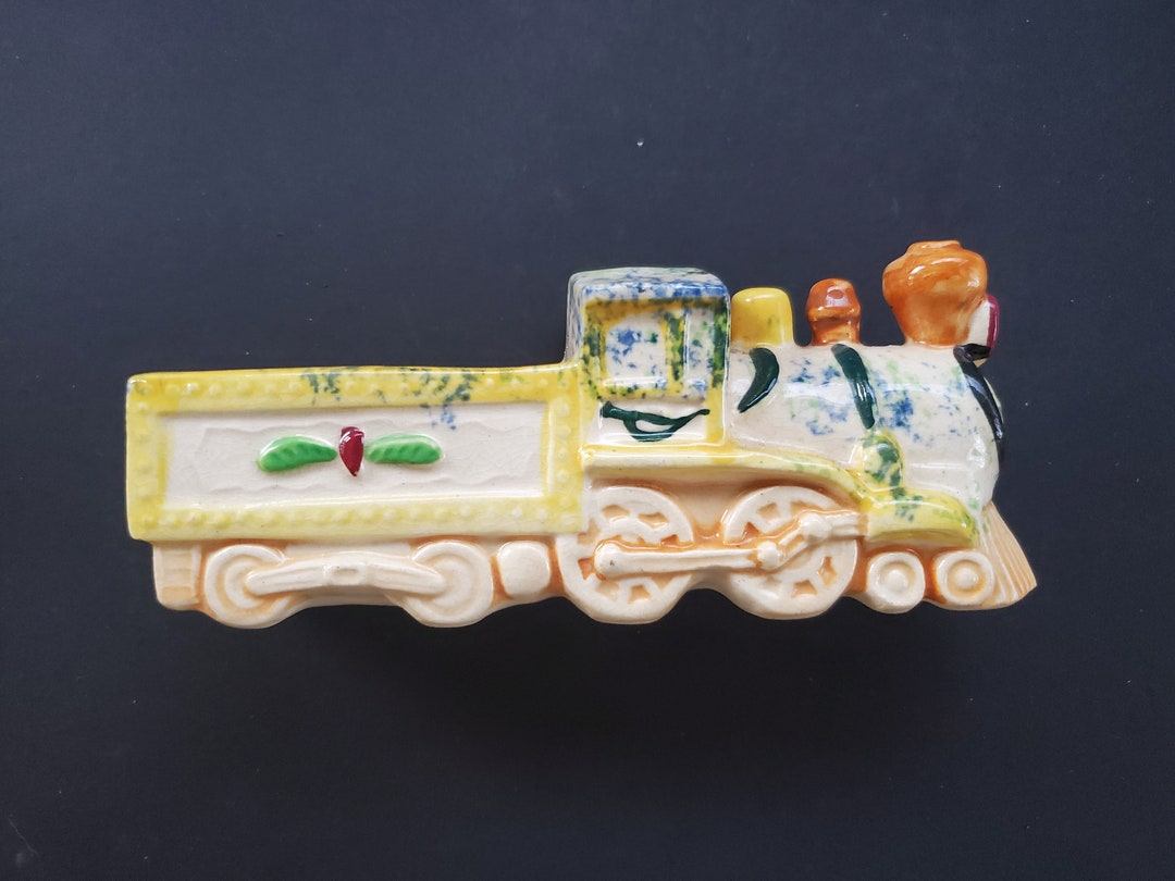Vintage Ceramic Train Planter - Etsy