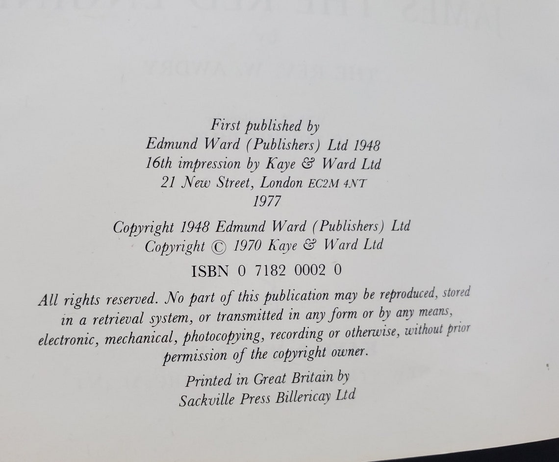 James the Red Engine the Railway Series No. 3 by the Rev. W. - Etsy