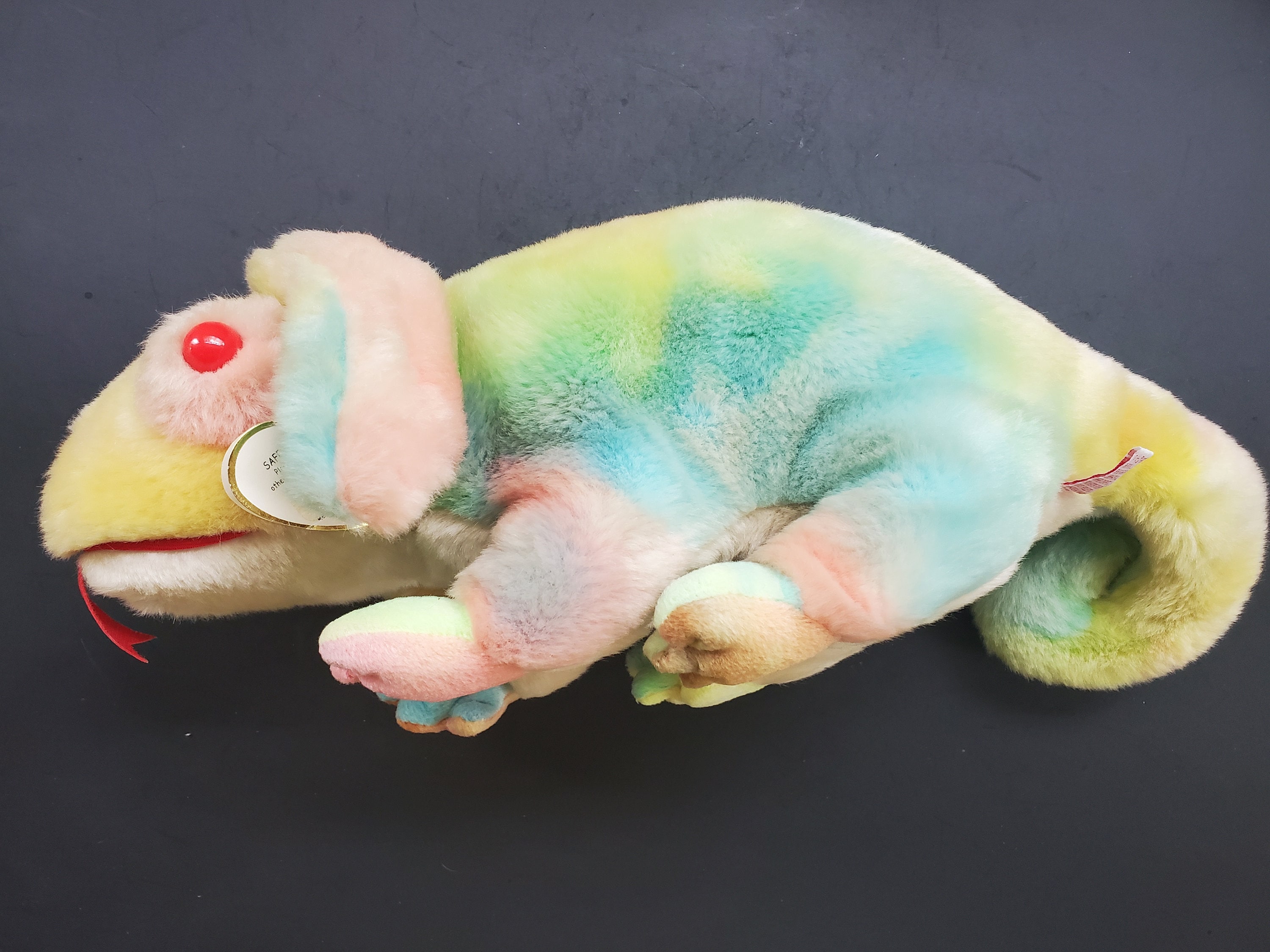 Vintage Ty Rainbow Chameleon Beanie Buddy 1999 Etsy
