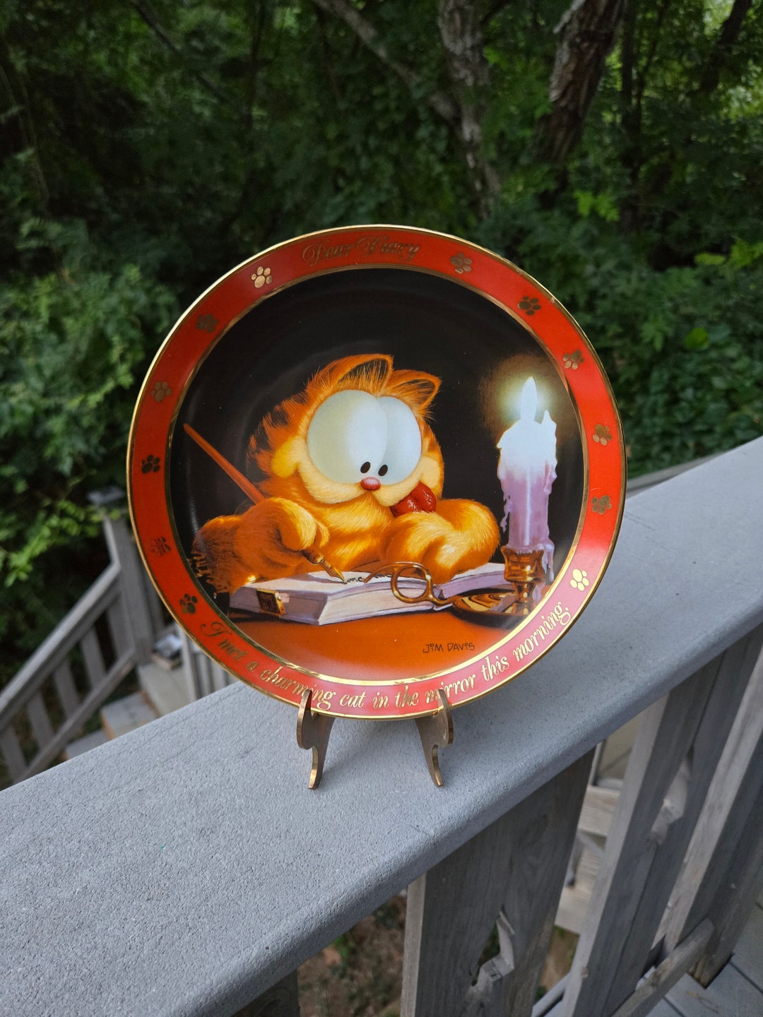 1990 Garfield Collector's Plate From the Danbury Mint - Etsy