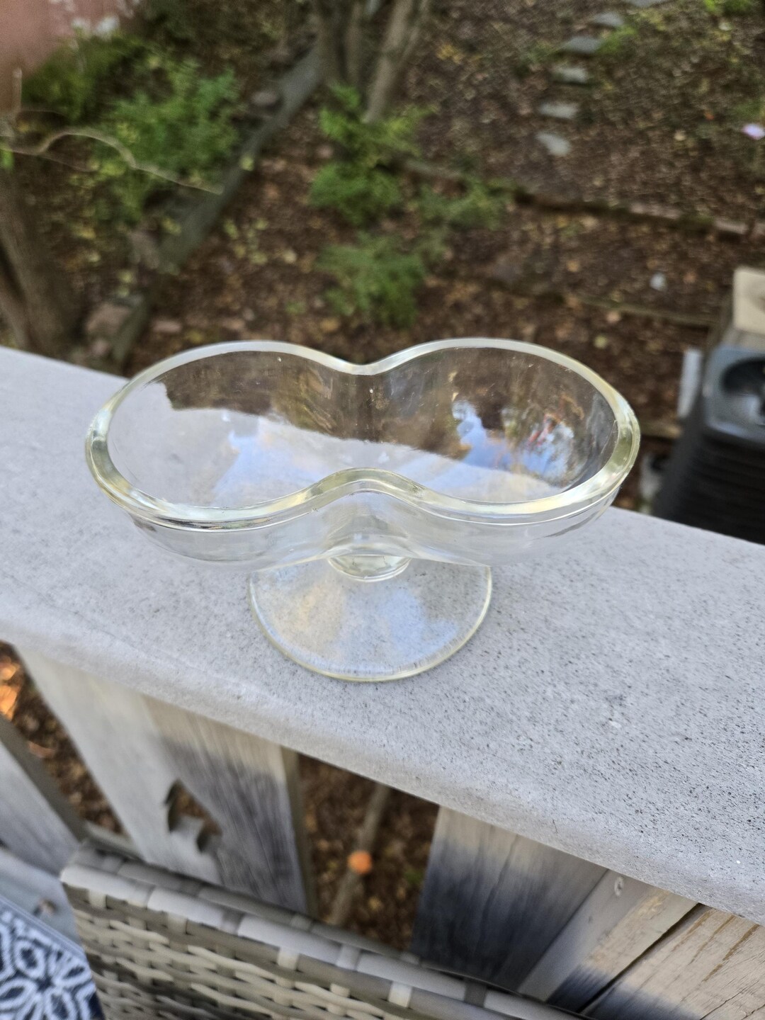 Vintage 2-scoop Glass Ice Cream Dish - Etsy