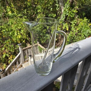 Vintage Glass Cocktail Pitcher With Glass Stirrer - Etsy