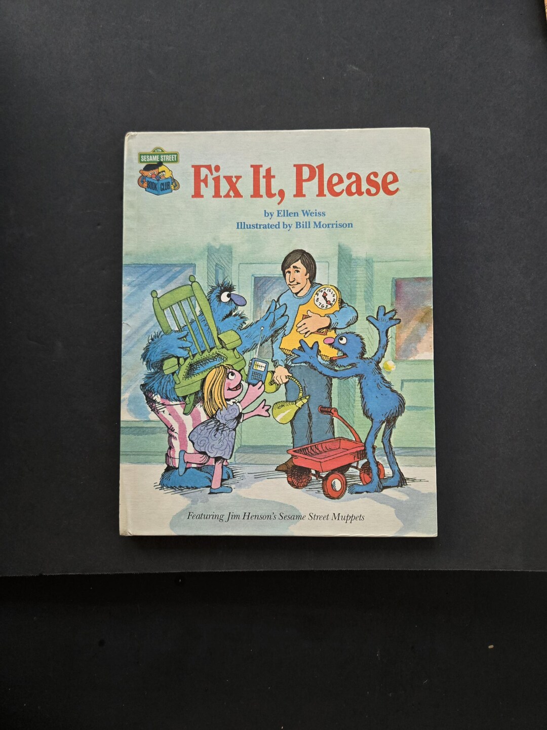 Vintage Sesame Street Book Club - Fix It, Please by Ellen Weiss - 1980 ...