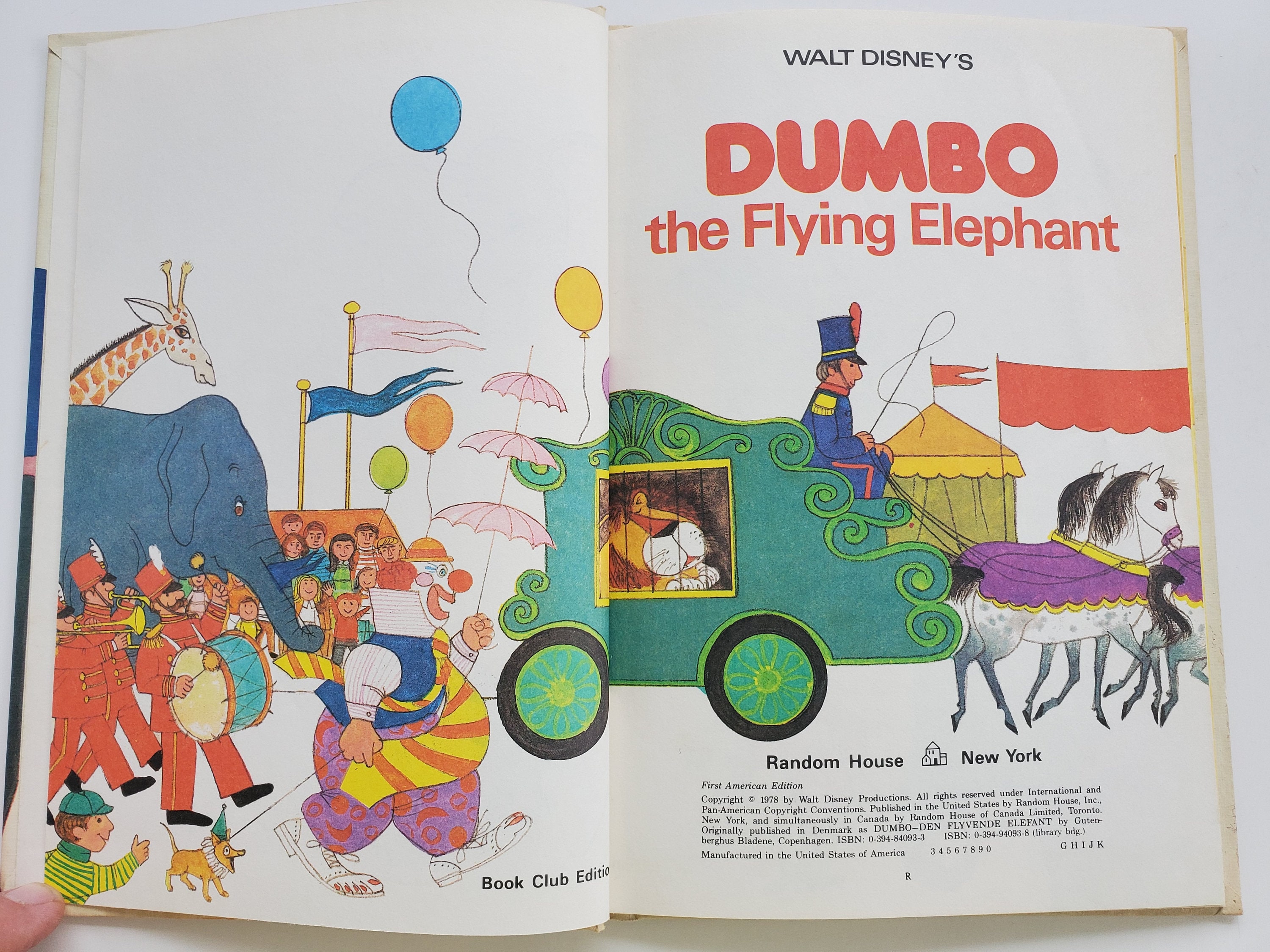 Walt Disney's Dumbo the Flying Elephant 1978 1st Edition - Etsy