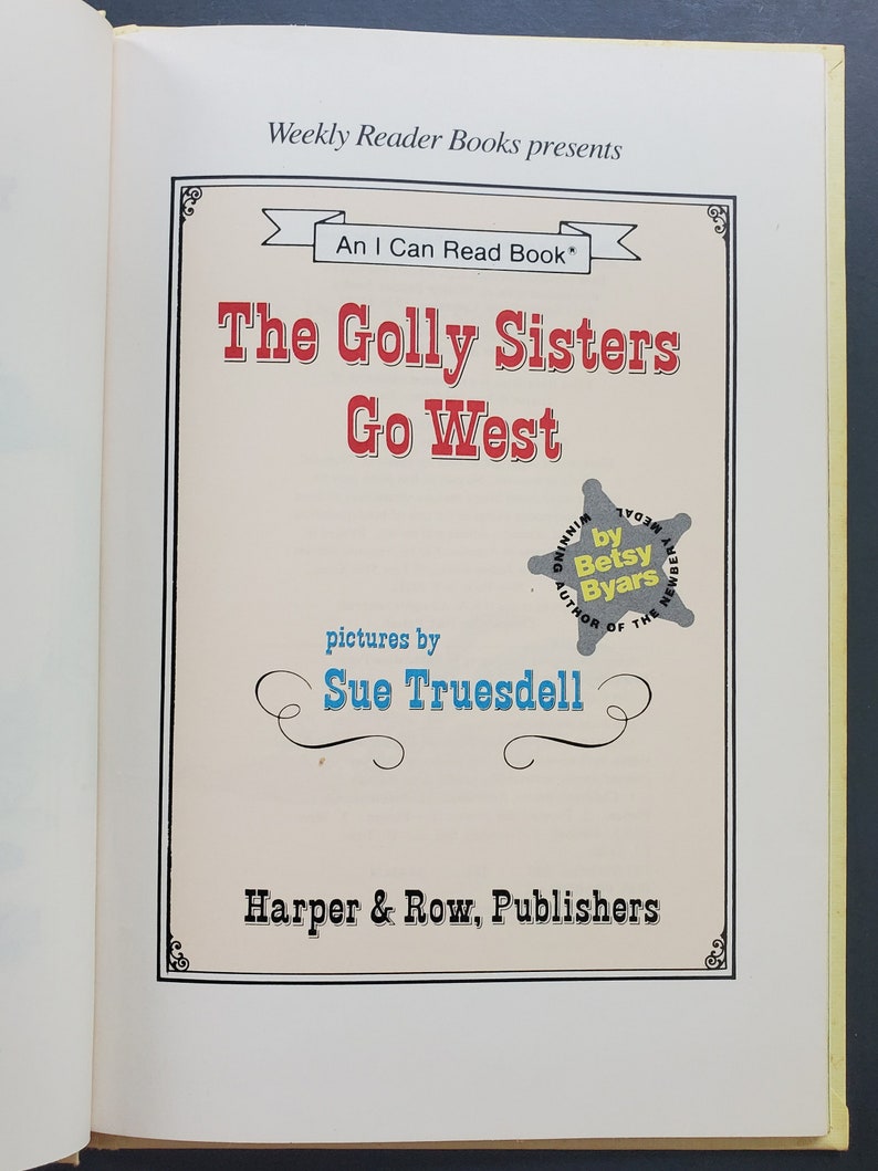 The Golly Sisters Go West by Betsy Byars an I CAN READ BOOK - Etsy