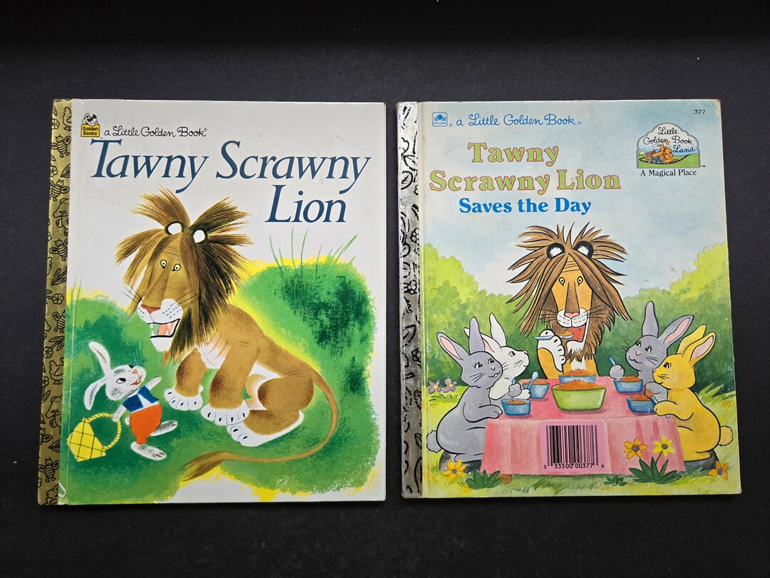 Vintage Little Golden Books - 1989 & 1999 Tawny Scrawny Lion Books - Etsy