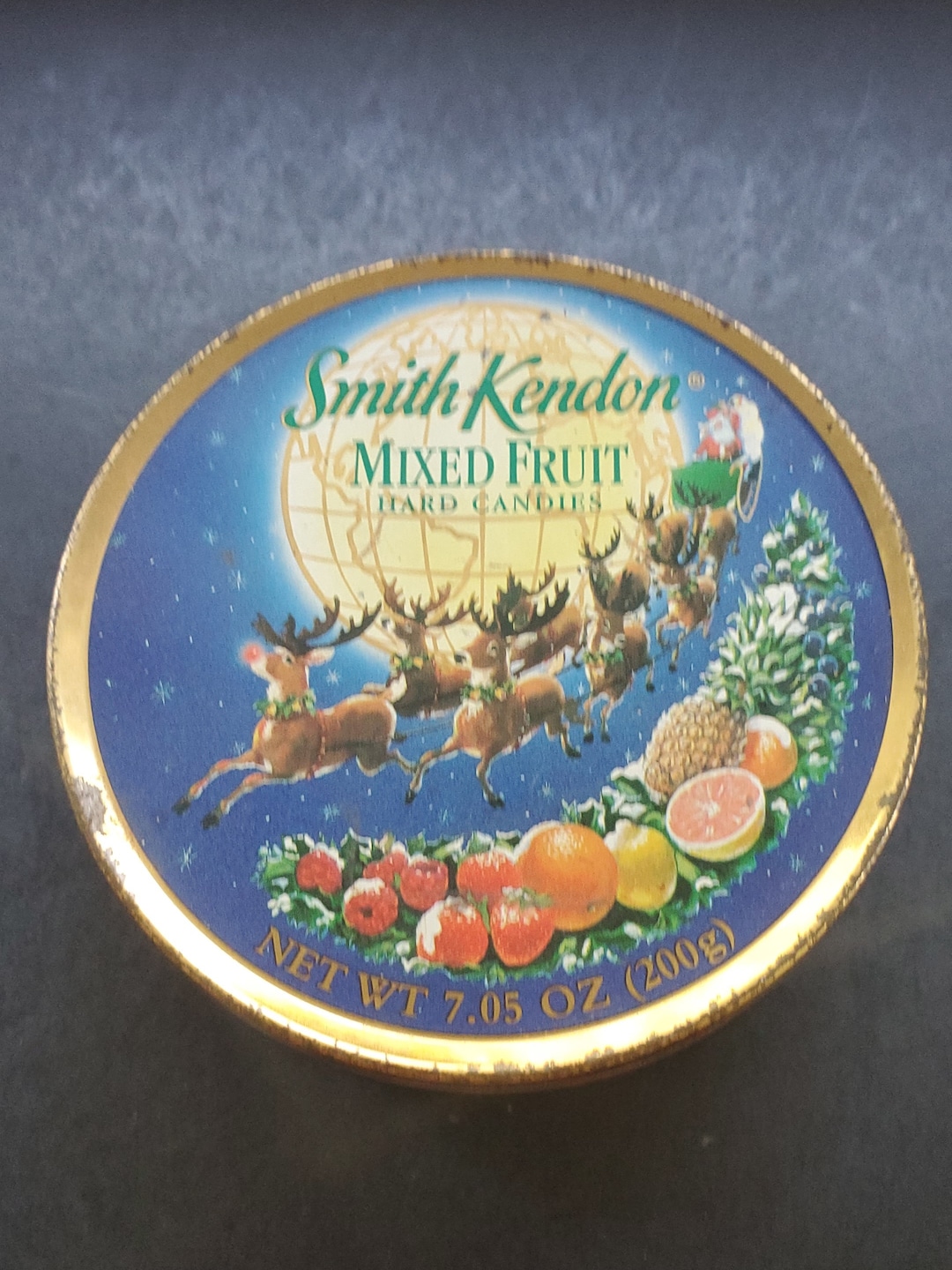 Vintage Smith Kendon Mixed Fruit Hard Candies Small Christmas Tin - Etsy