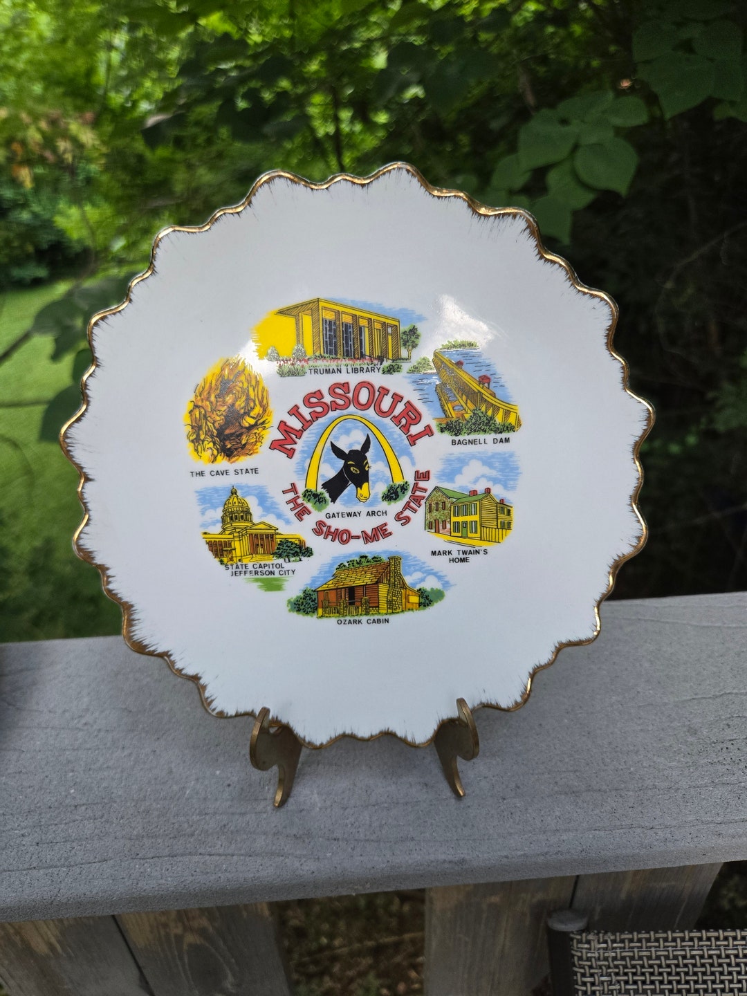 Vintage Missouri State Souvenir Plate - Etsy