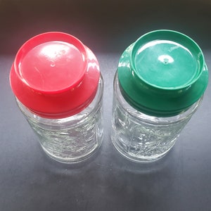 Vintage Anchor Hocking Glass Tang Powder Drink Mix Canister With Lid ...