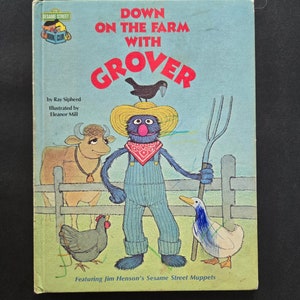 Sesame Street Book Club Down on the Farm With Grover 1980 - Etsy