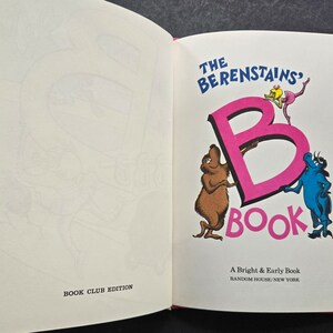 The Berenstains' B Book by Stan and Jan Berenstain - 1971 Book Club ...