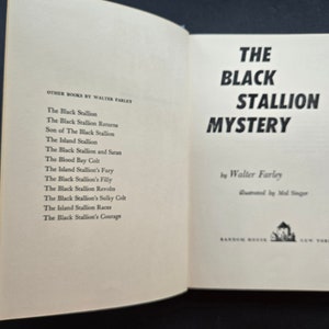 Black Stallion Books by Walter Farley - 1940s-1960 - Etsy