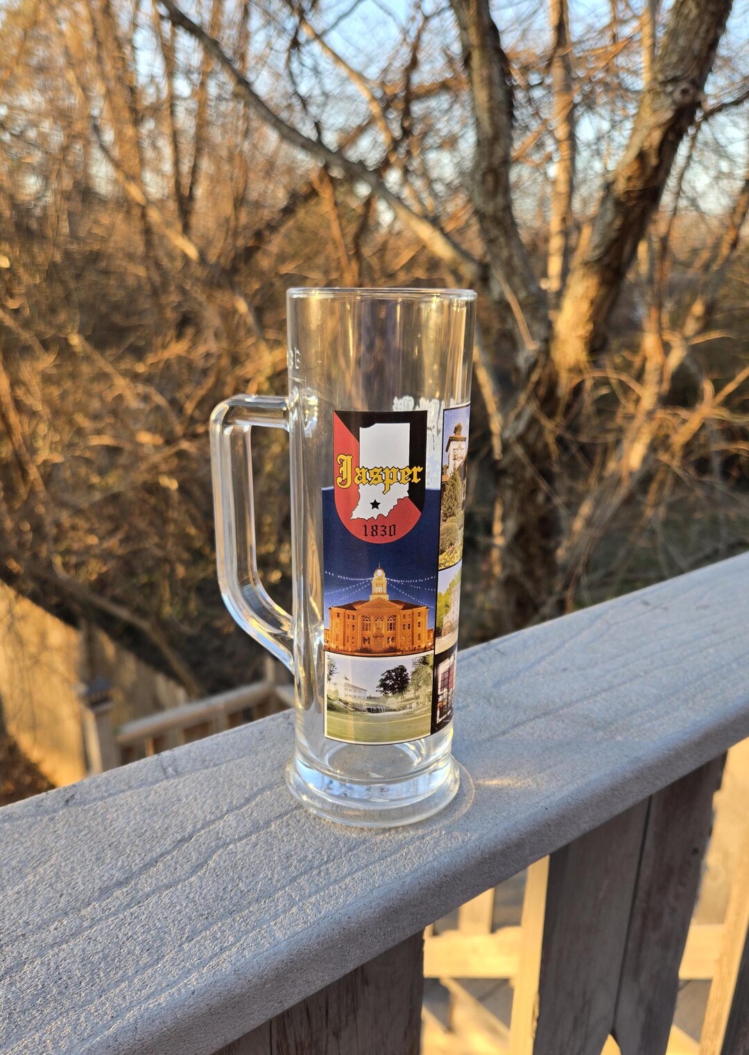 Vintage Jasper, Indiana Tall Glass Souvenir Mug - Etsy