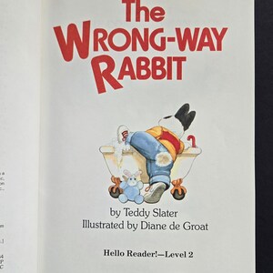 The Wrong-way Rabbit by Teddy Slater - 1993 Softcover Kindergarten ...