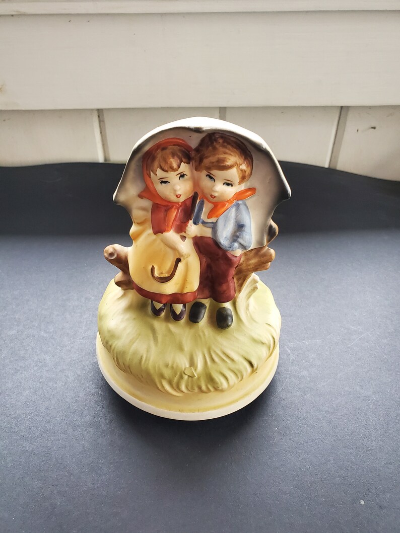 Vintage Chadwick-miller Japan Porcelain Musical Figurine With Children ...