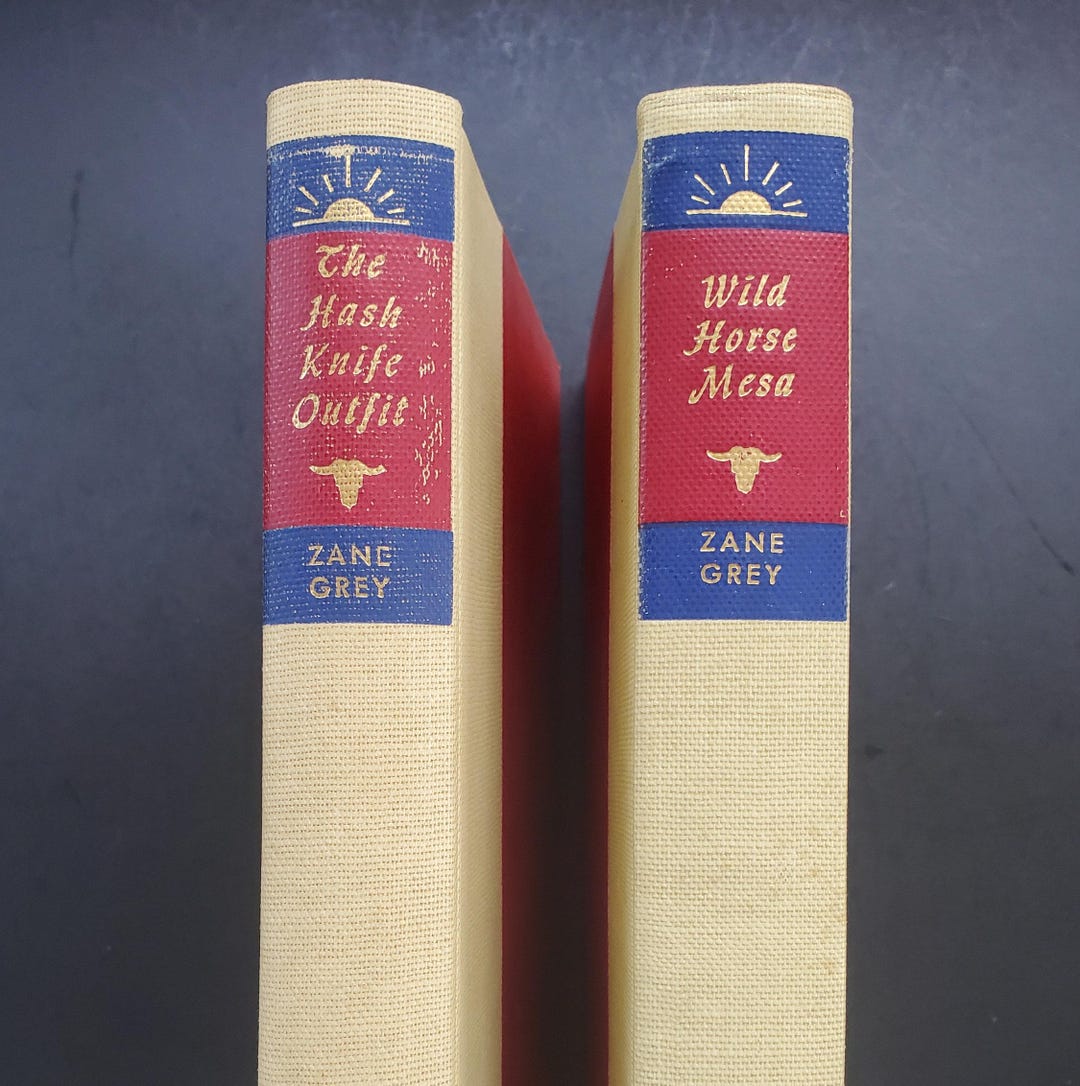 Set of 2 Vintage Zane Grey Books - Wild Horse Mesa (1956) & the Hash ...
